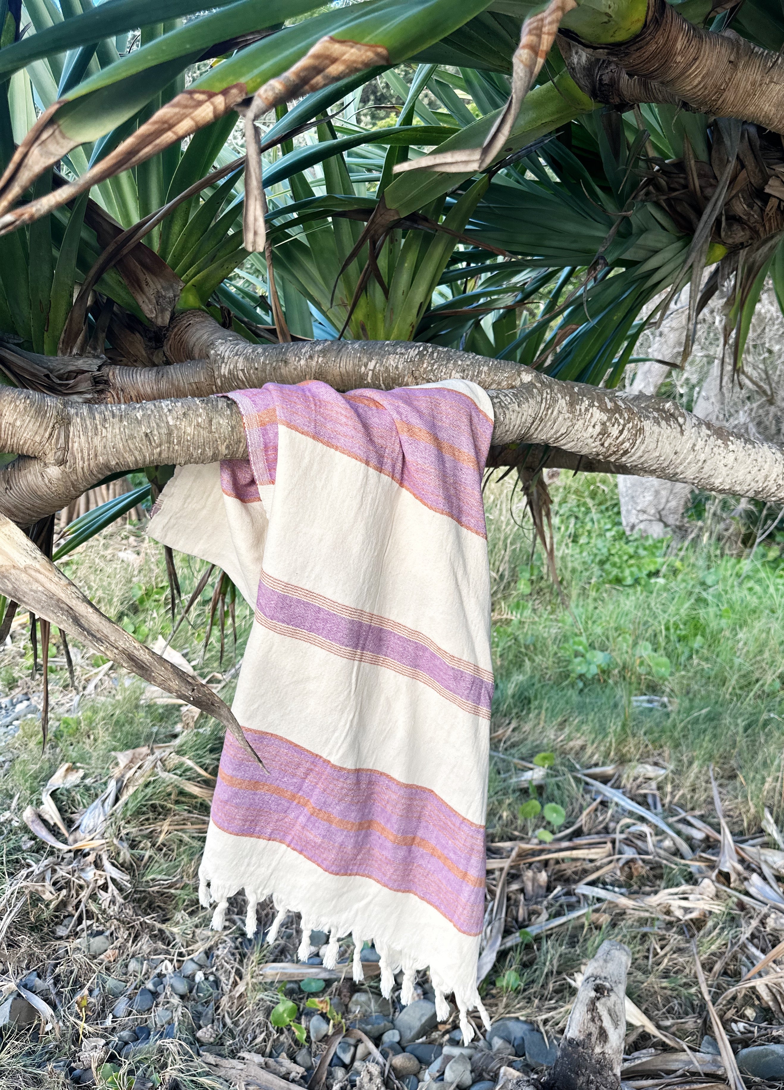 Lilac Stripe Turkish Towel – Salty Shadows